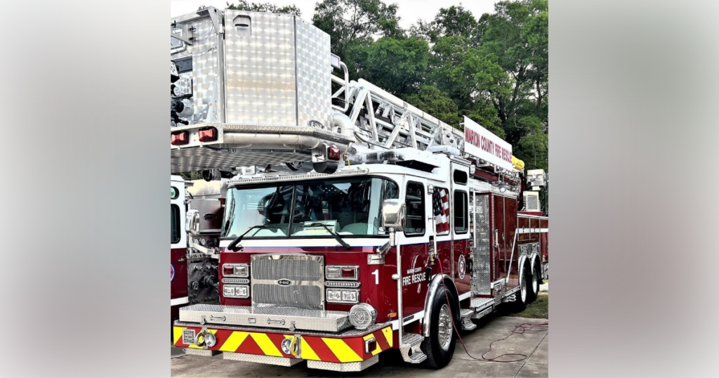 Marion County Fire Rescue welcomes two new platform fire trucks to ...