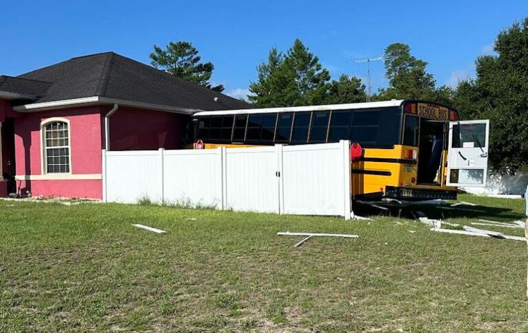 2 injured after school bus collides with pickup, crashes into Marion ...