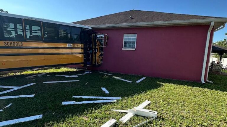 2 injured after school bus collides with pickup, crashes into Marion ...