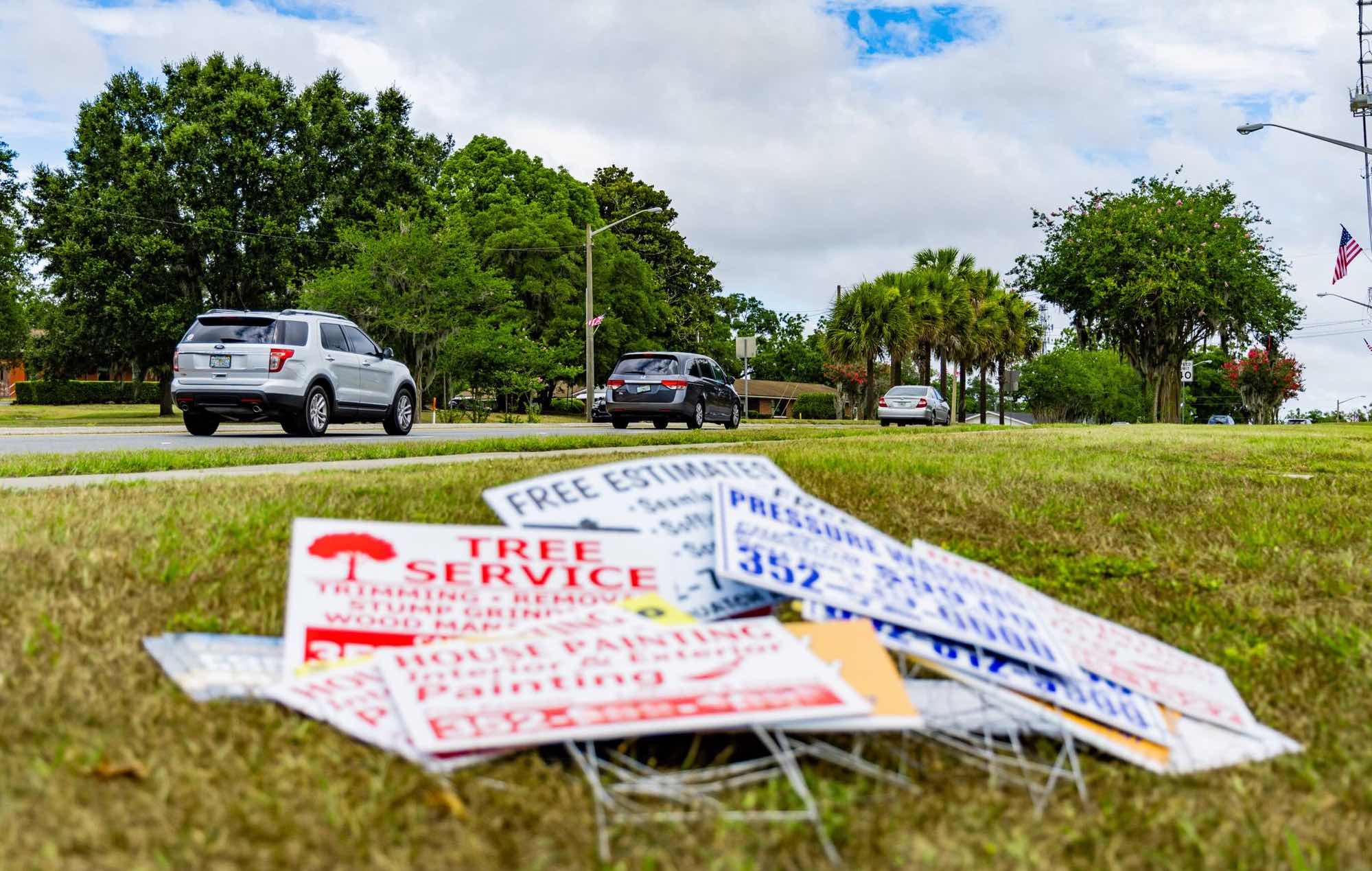 15 signs removed from Ocala intersection in violation of county code ...