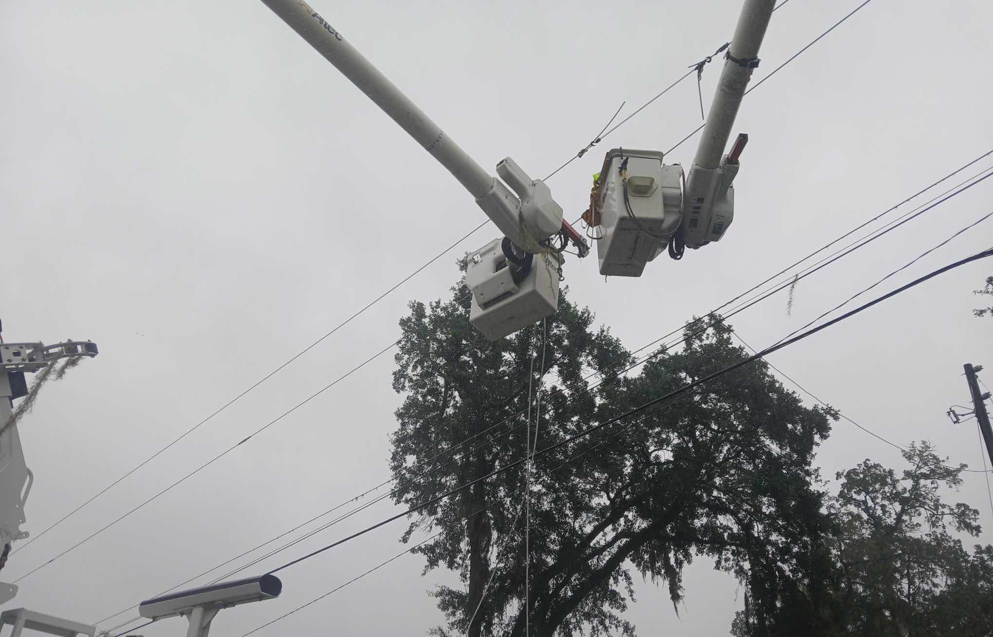 Trees down several power lines across Ocala as crews work amidst ...
