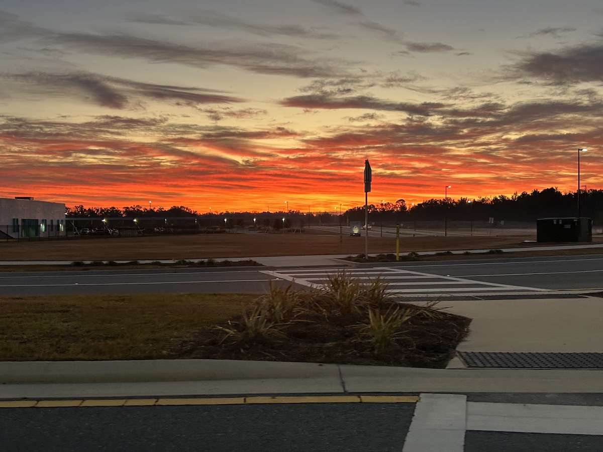 Beautiful sunrise over Ina A Colen Academy - Ocala-News.com