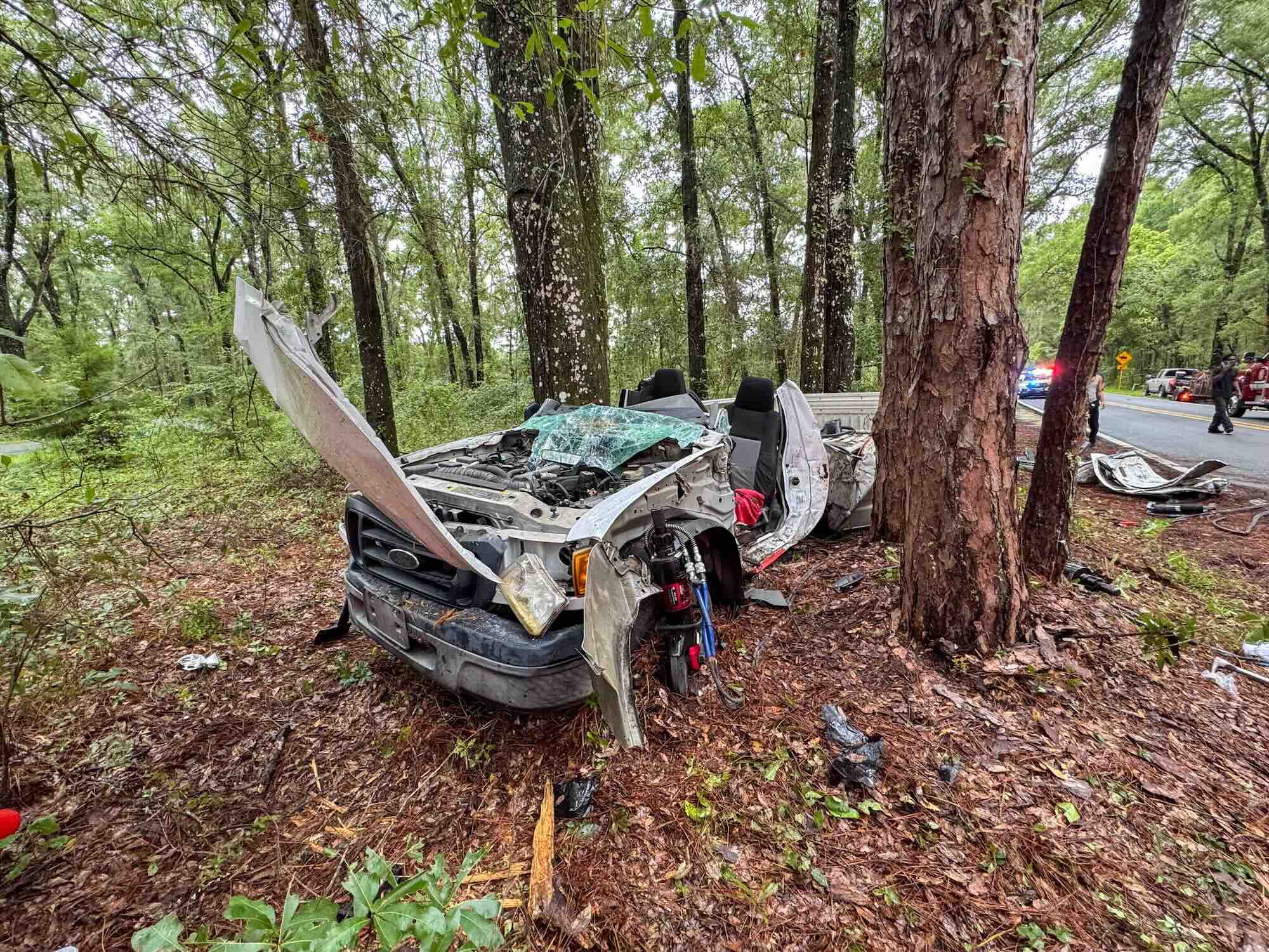 Trapped driver extricated by Marion firefighters after crashing into ...