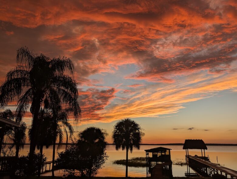 Stormy sunset on Lake Weir - Ocala-News.com