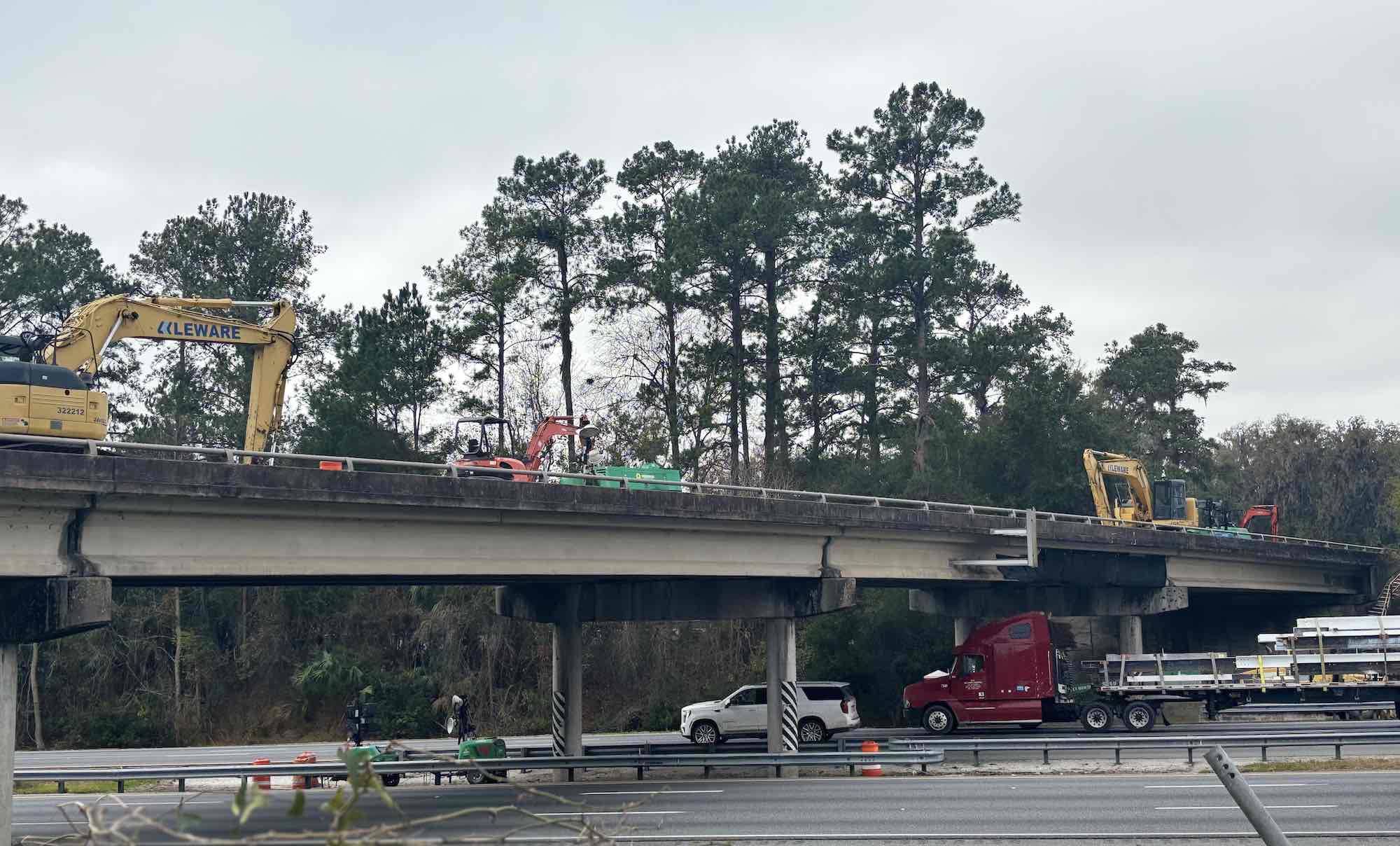 Bridge closed over I-75 as interstate shutdowns begin tonight - Ocala ...