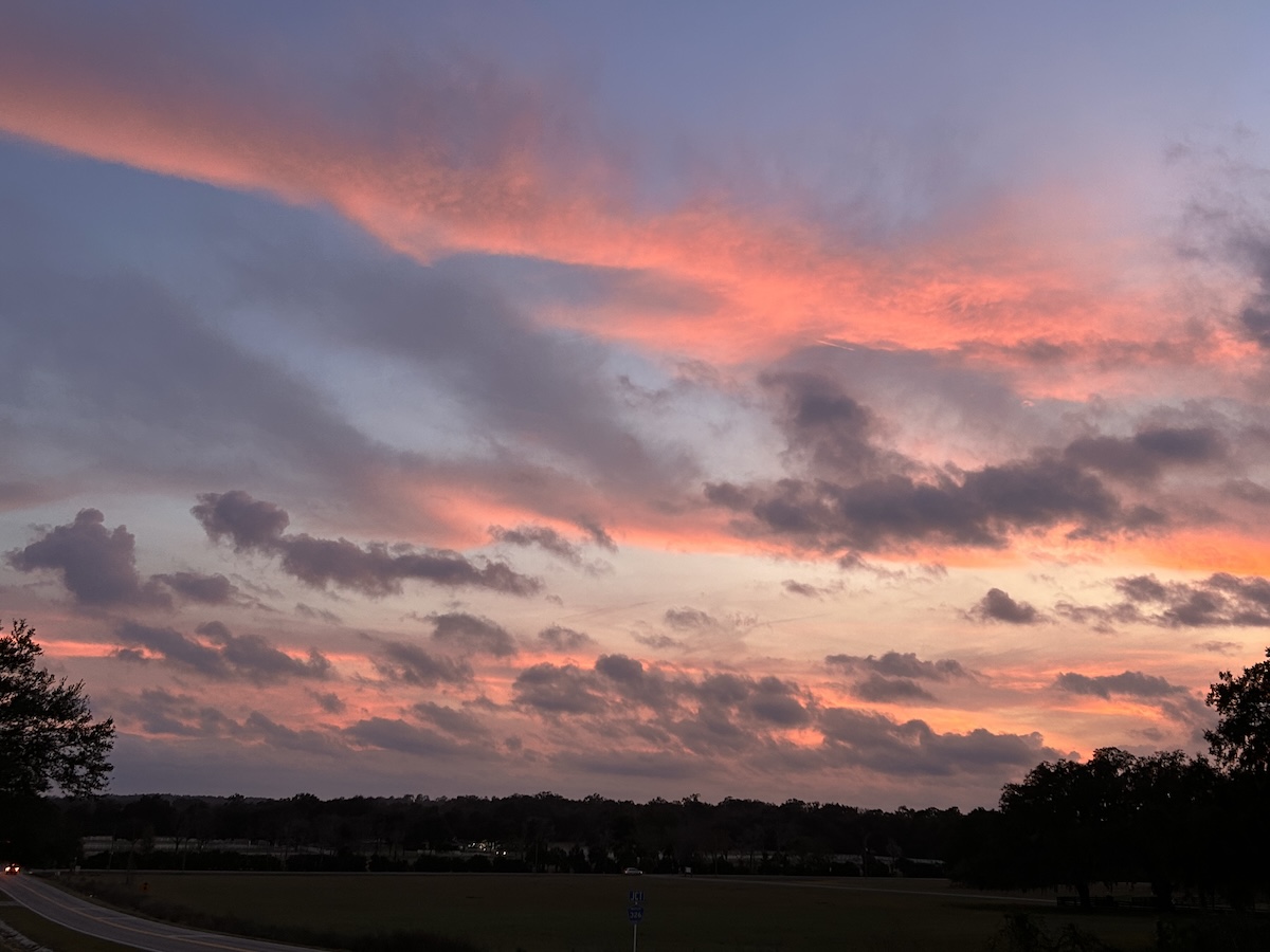 Streaky sunset sky over Ocala - Ocala-News.com