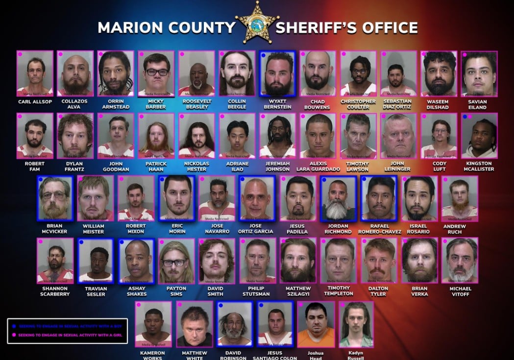 Marion County child sex sting operation leads to arrest of more than 50 ...