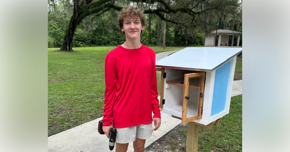 Eagle Scout who built Free Little Libraries at Ocala parks honored by ...
