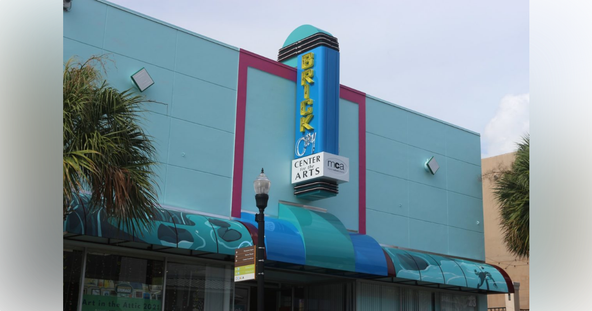 Brick City Center for Arts sporting new awning mural - Ocala-News.com